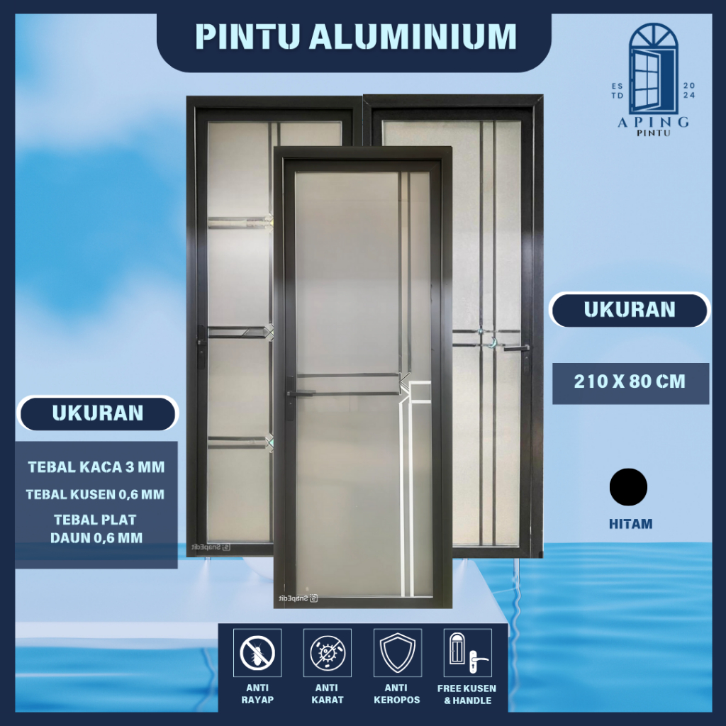 Jual Pintu Aluminum Kaca, Pintu Kamar Mandi, Pintu Aluminium, Pintu ...