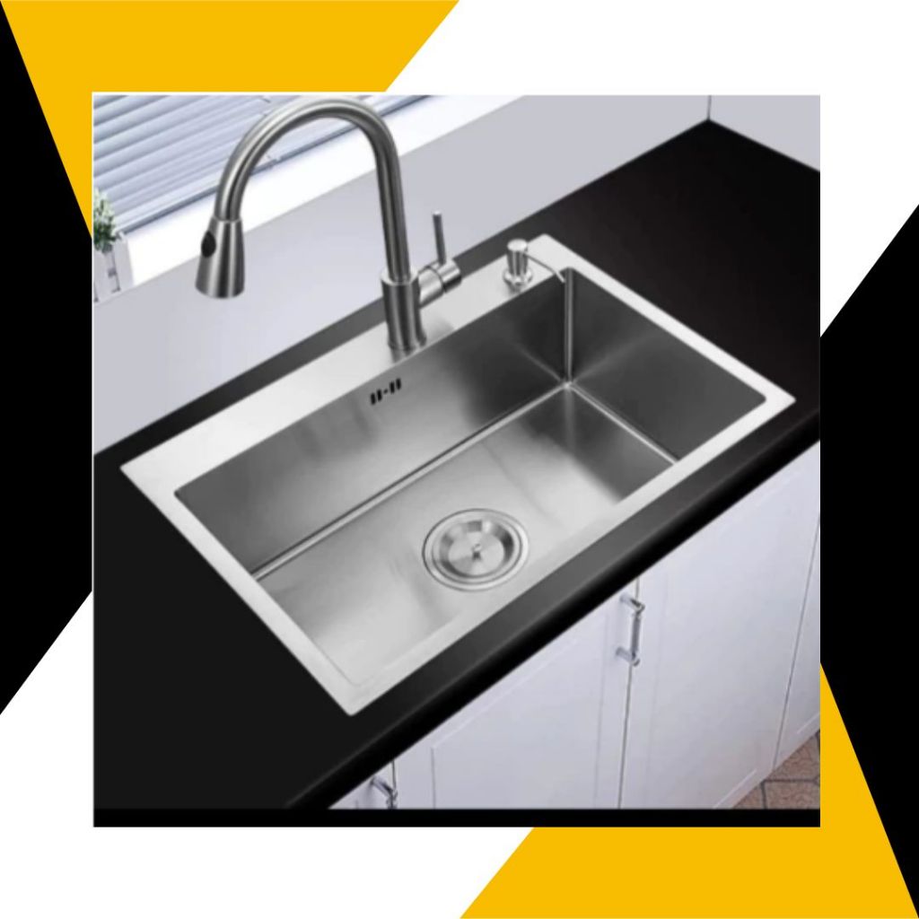 Jual Paket Kitchen Sink 60 x 45 Stainless Bak cuci piring Stainless SUS ...