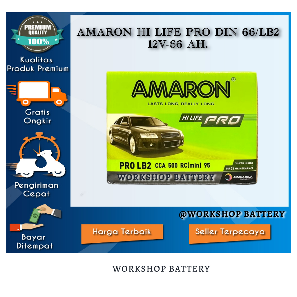 Jual AKI MOBIL CHERY OMODA 5 / TIGGO 5X. AMARON HI LIFE PRO LB2/LN2 12V ...