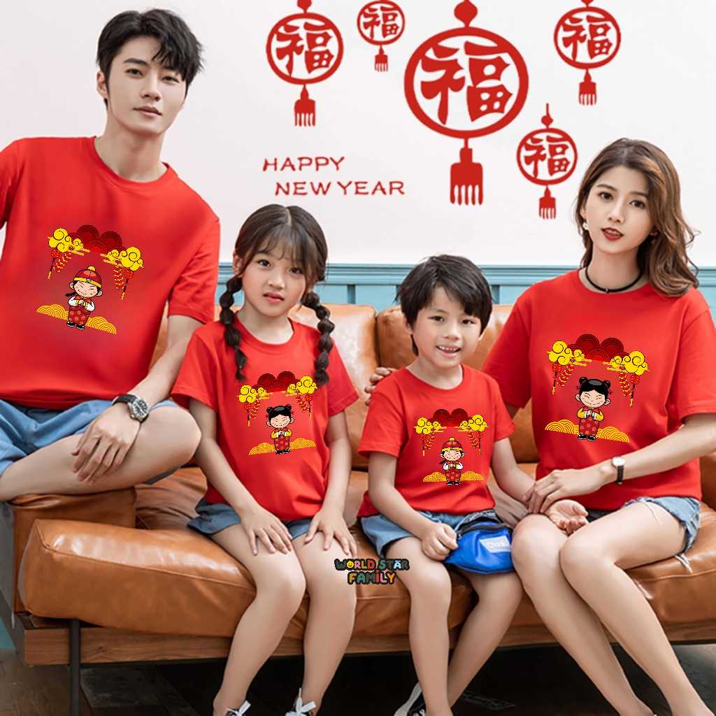 Jual WSF BAJU KAOS FAMILY FU ULAR SINCIA/IMLEK/CNY TAHUN BARU 2025 SHIO ...