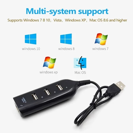 Jual USB HUB 4 Port in 1 dalam 1 tempat 50 cm 4 output | Shopee Indonesia