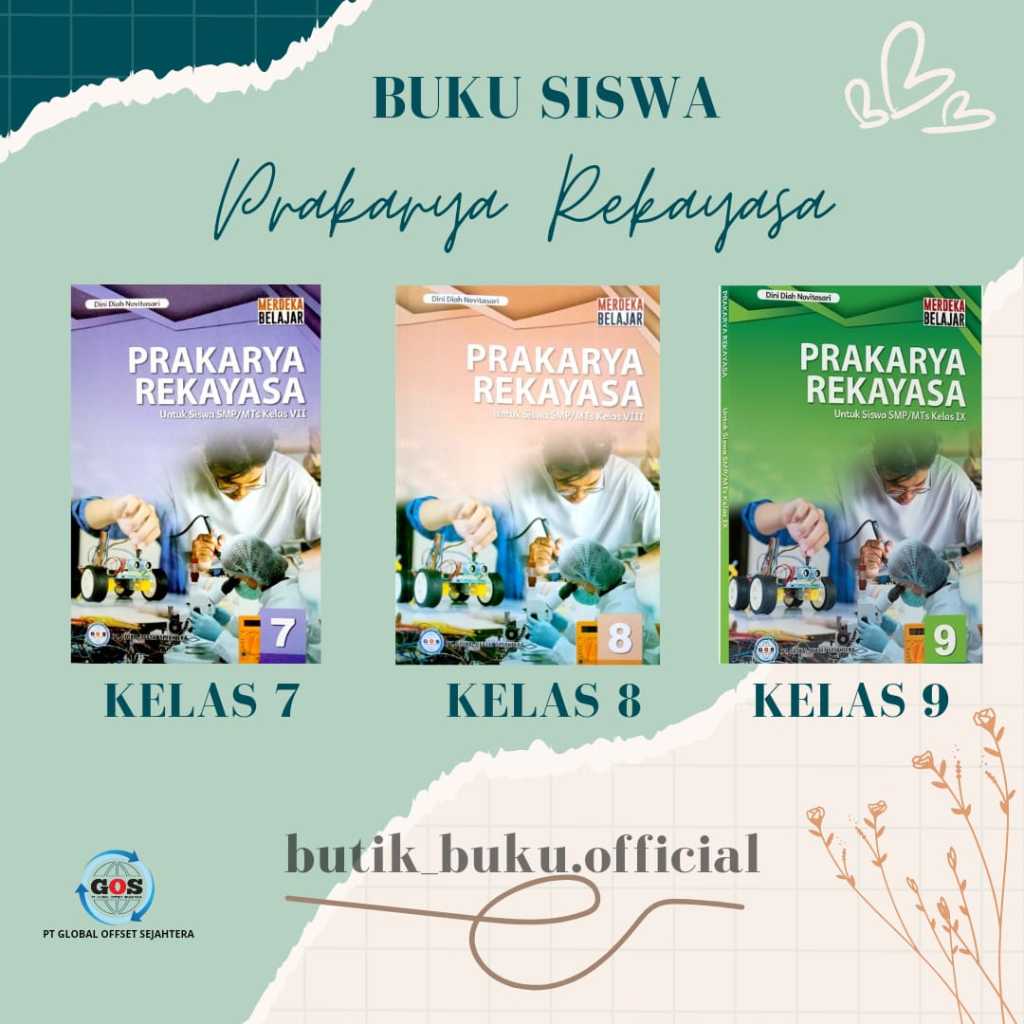 Jual BUKU SISWA PRAKARYA REKAYASA KELAS 7,8,9 KURIKULUM PENGGERAK-MERDEKA SMP/MTS (PENERBIT:GOS ...