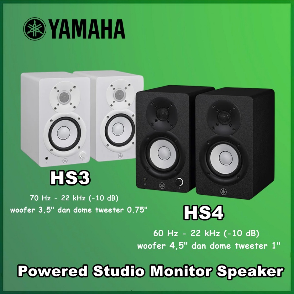 Jual Yamaha HS3 / HS4 Powered Studio Monitor Speaker HS 3 / HS 4 | Shopee Indonesia