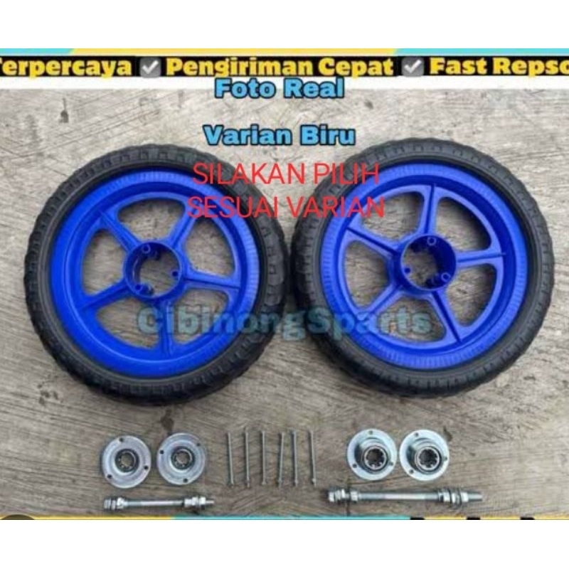 Jual WHEELSET RODA SEPEDA ANAK 12 BAN MATI VELG RACING PUSH BALANCE BIKE | Shopee Indonesia