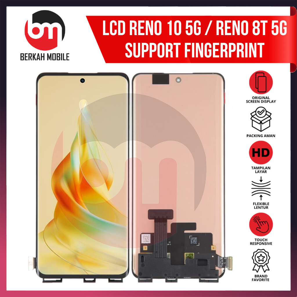 Jual LCD OPPO RENO 10 5G / RENO 8T 5G SUPPORT FINGERPRINT ORIGINAL BERGARANSI FREE PACKING DUS ...