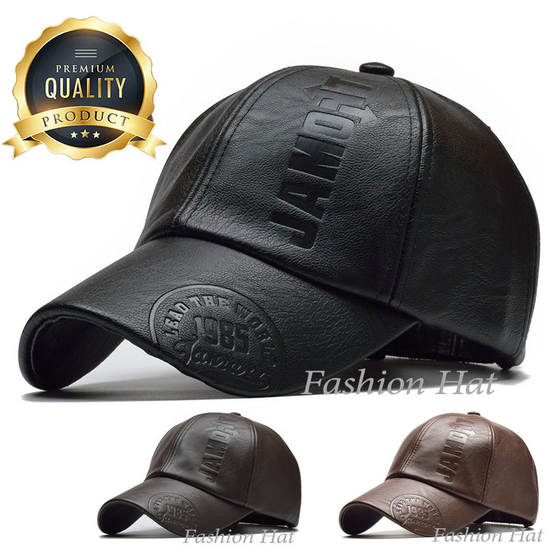 Jual Kelas Tinggi Topi Bisbol LEAD THE WORLD Topi LOGO Topi Kulit PU ...
