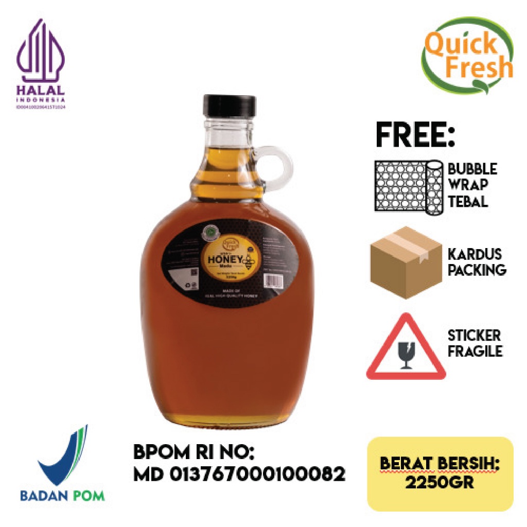 Jual Quick Fresh Honey / Madu Murni Asli 2250gr (Antique Bottle ...