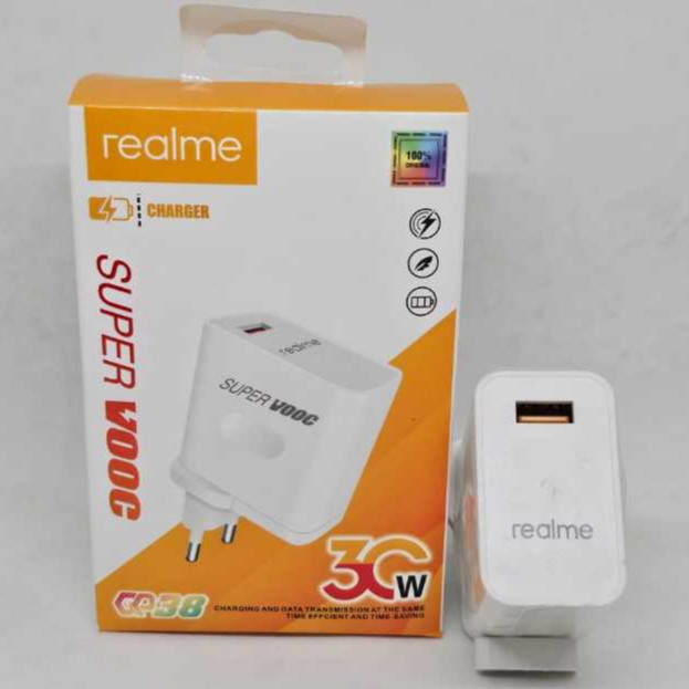 Jual BATOK CHARGER REALME 30W 1USB SUPER VOOC FAST CHARGING MODEL QP-38 ...