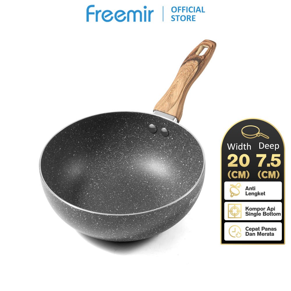 Jual [OFFICIAL] freemir Panci 20 CM Wajan Panci Serbaguna Single Bottom ...