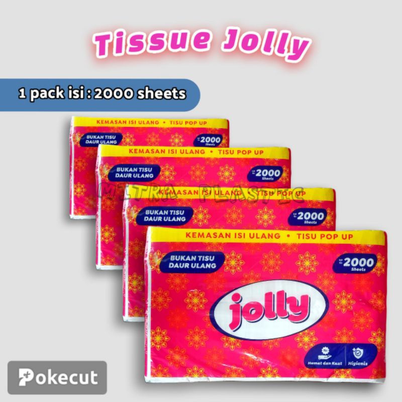Jual Tissue Jolly 1000 gram - Tisu 2000 sheets - Tissu wajah | Shopee ...