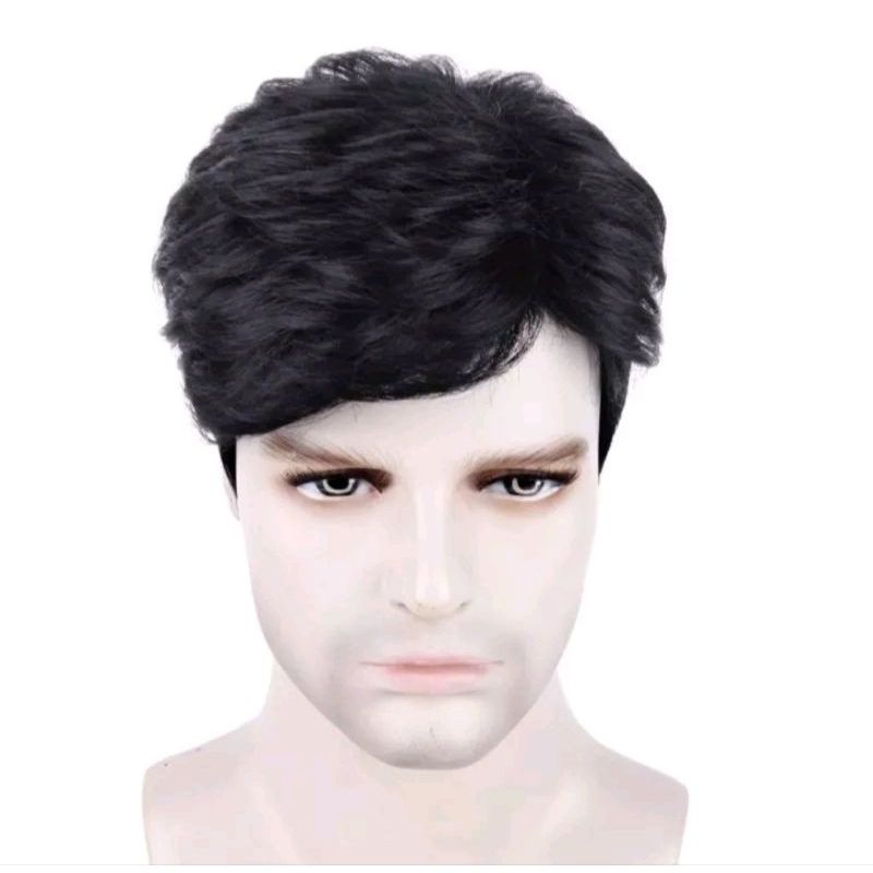 Jual WIG RAMBUT PALSU PRIA PENDEK BELAH SAMPING VERSI PRIA EROPA GRATIS ...