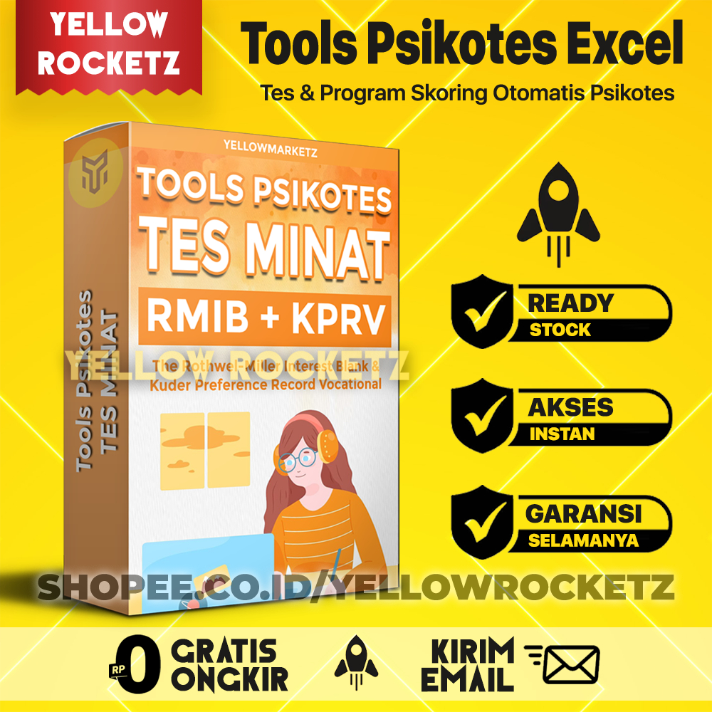 Jual TOOLS PSIKOTES MINAT - Program Alat Tes Psikologi RMIB & KPR-V ...