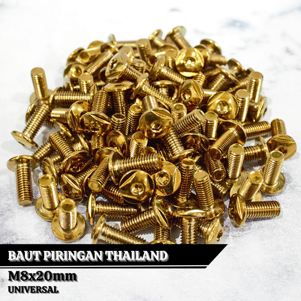 Jual Baut Piringan Thai M8x20mm Baut Disc Cakram Anti Karat Baut Piringan Stainless Universal ...
