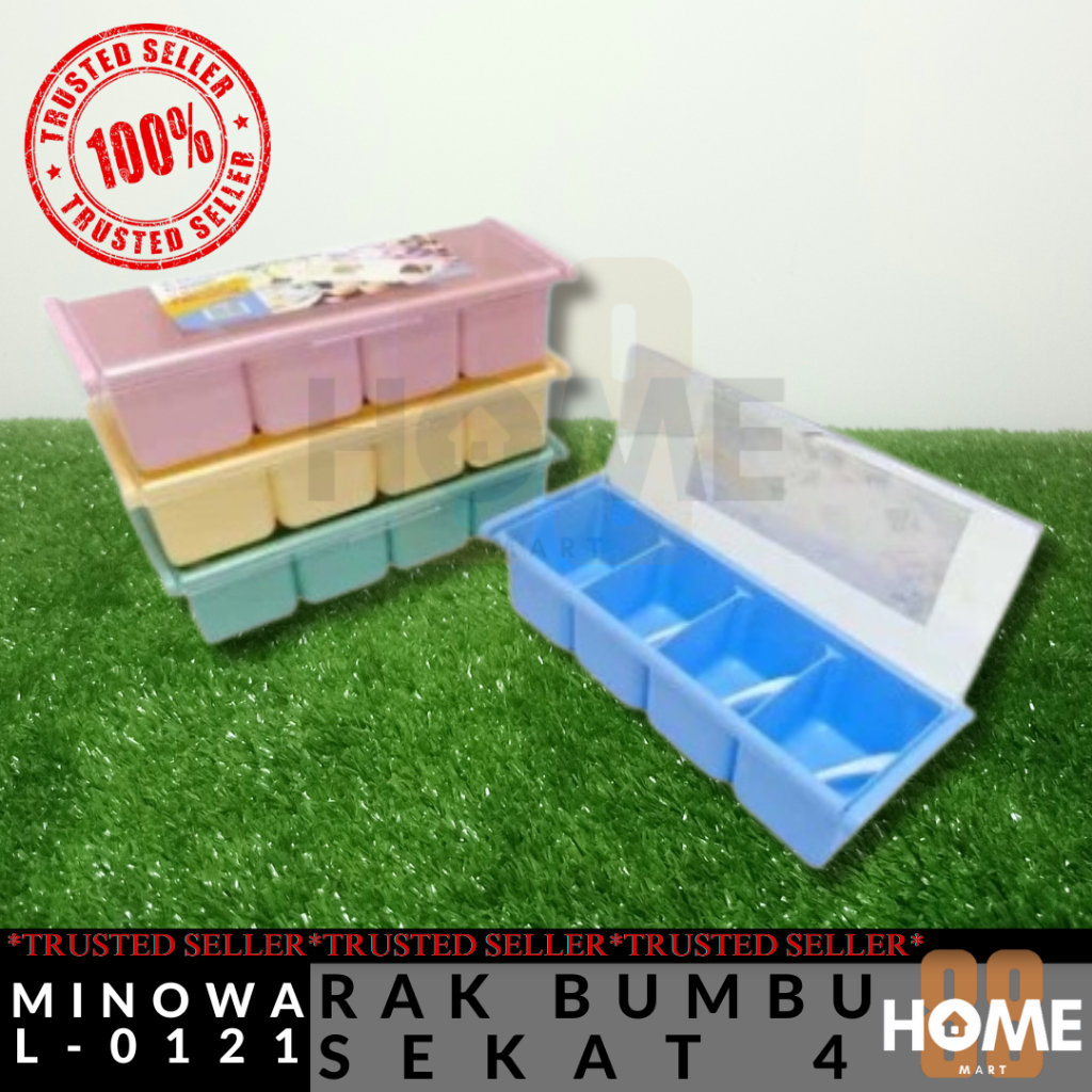 Jual MINOWA L-0121 - TEMPAT BUMBU / KITCHEN SET 4 + SENDOK & TEMPAT | Shopee Indonesia
