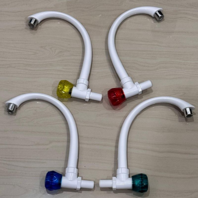 Jual kran angsa plastik pvc murah 1/2 inchi / keran air bcp bak cuci ...