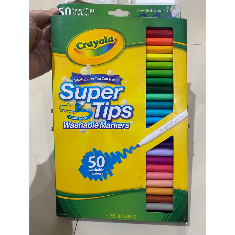 Jual Crayola Super Tips 50 Washable Markers | Shopee Indonesia