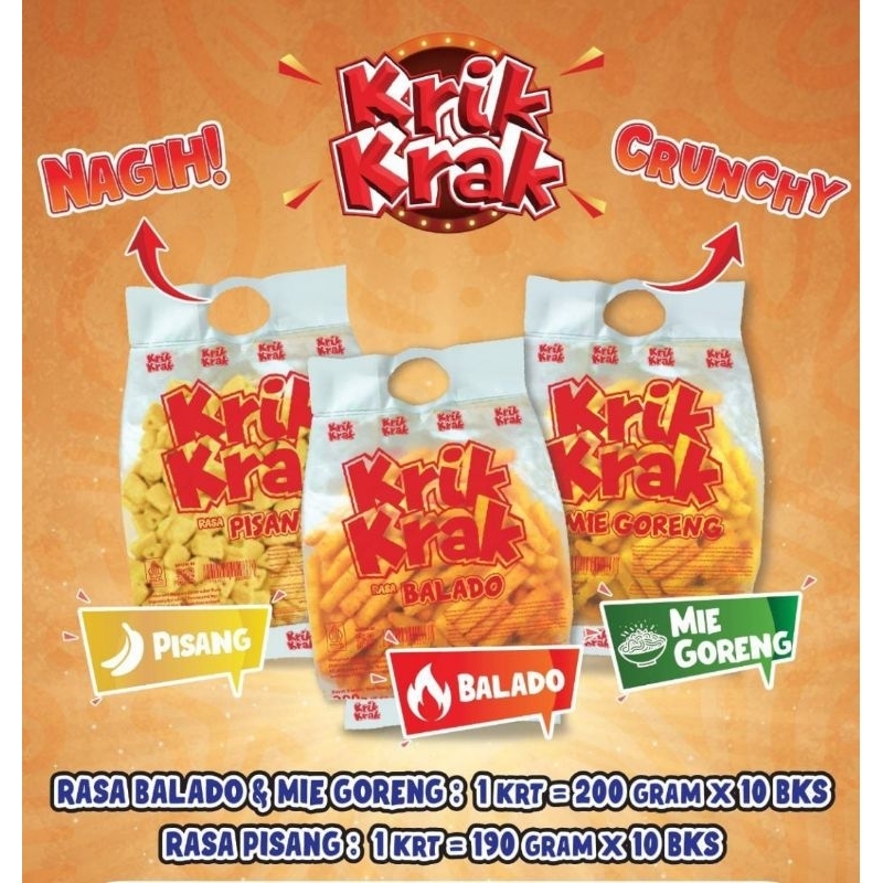 Jual Krik Krak | Netto 200gr | Makanan Ringan (Exp Aman Panjang ...