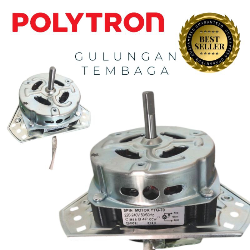 Jual Dinamo Pengering Mesin Cuci POLYTRON / Spin Motor YYG - 70 Watt TEMBAGA | Shopee Indonesia
