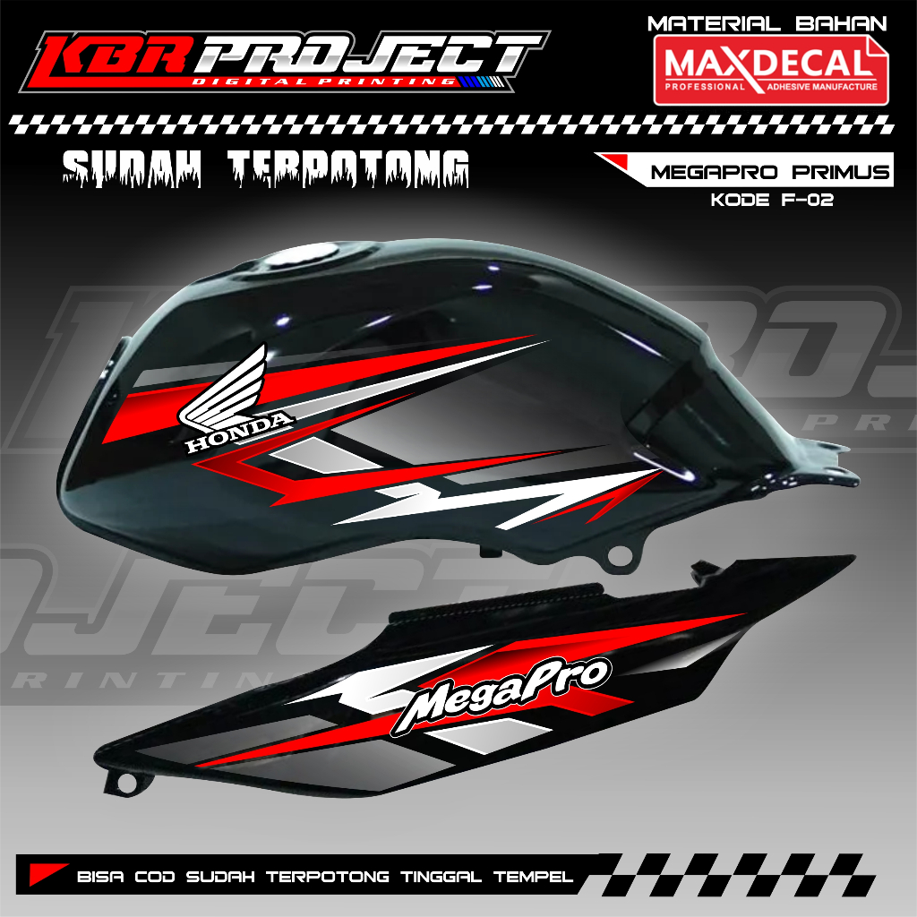 Jual [COD] Stiker MEGAPRO PRIMUS striping motor HONDA motor sticker ...
