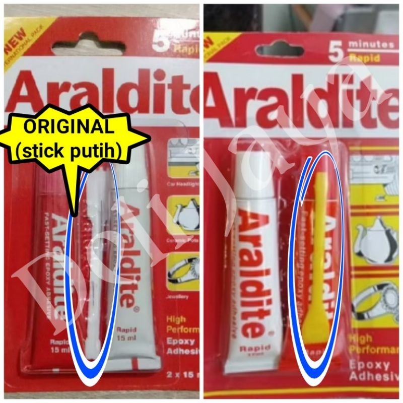 Jual Lem besi Araldite Rapid High Perform Epoxy Adhesive Stick Putih ...
