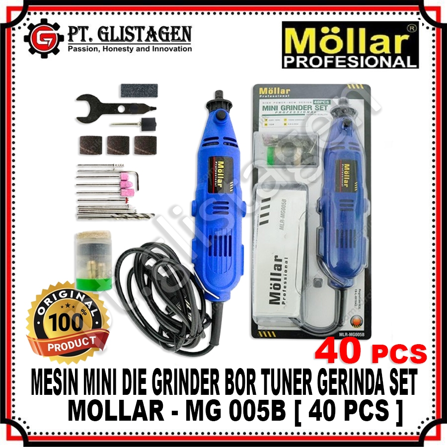 Jual MOLLAR MG005B Mesin Bor Mini Die Grinder Bor Tuner Multifungsi SET ...
