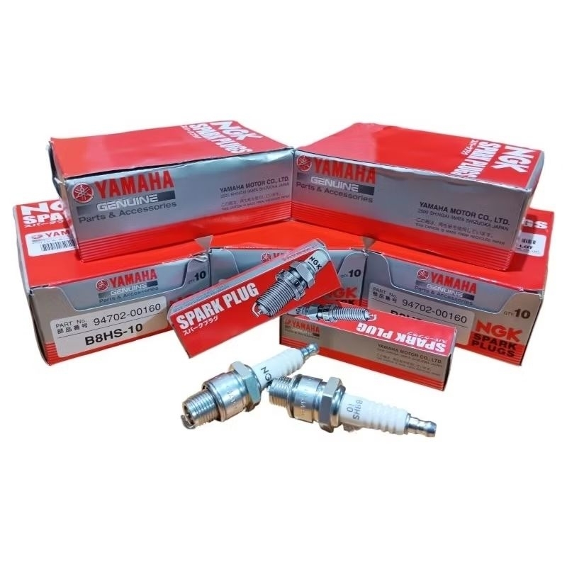 Jual ORIGINAL Busi Mesin Tempel Yamaha Outboard 2 Tak B8HS-10 / B7HS-10 | Shopee Indonesia