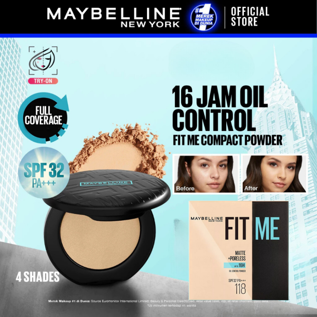 Jual WAWA - MAYBELLINE Fit Me Matte + Poreless Oil Control Compact ...