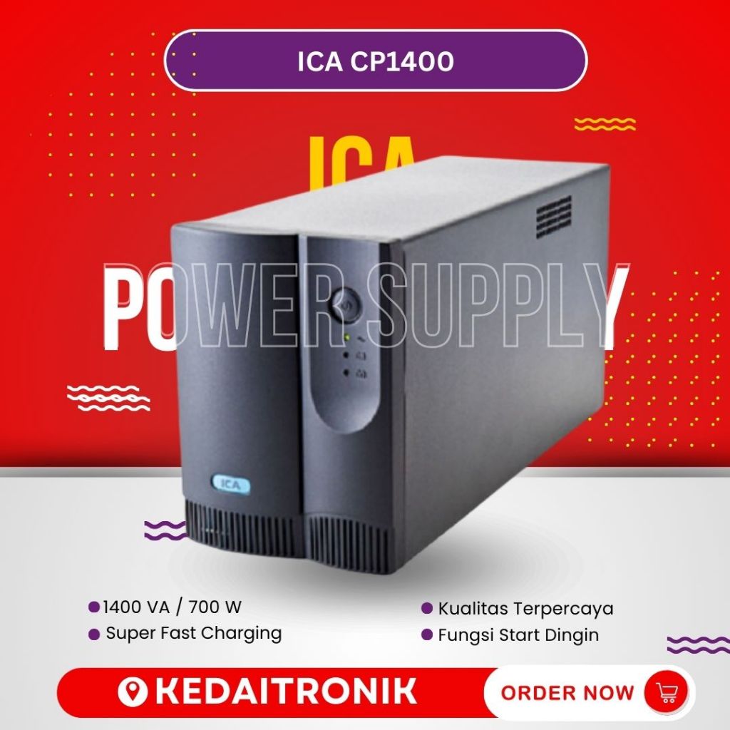 Jual UPS ICA CP1400 CP 1400 1400VA 700Watt Power Supply Stabilizer | Shopee Indonesia