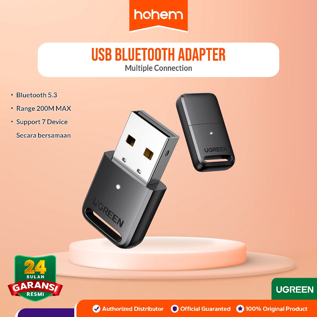 Jual UGREEN 90225 Bluetooth Receiver BT 5.3 Adapter Wireless USB Dongle Transmitter for PC ...