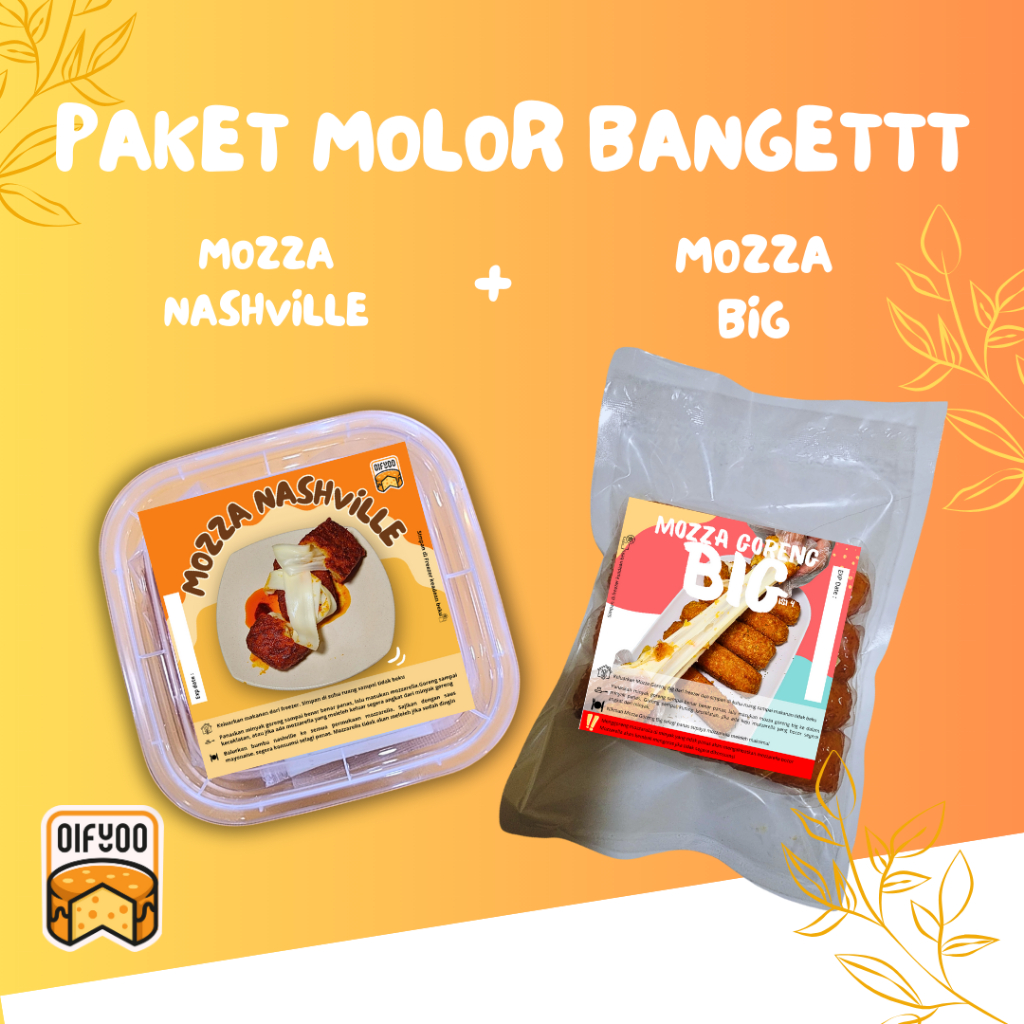 Jual PAKET MOLOR BANGETTT (1PCK MOZZA NASHVILLE + 1 PCK MOZZA BIG ...