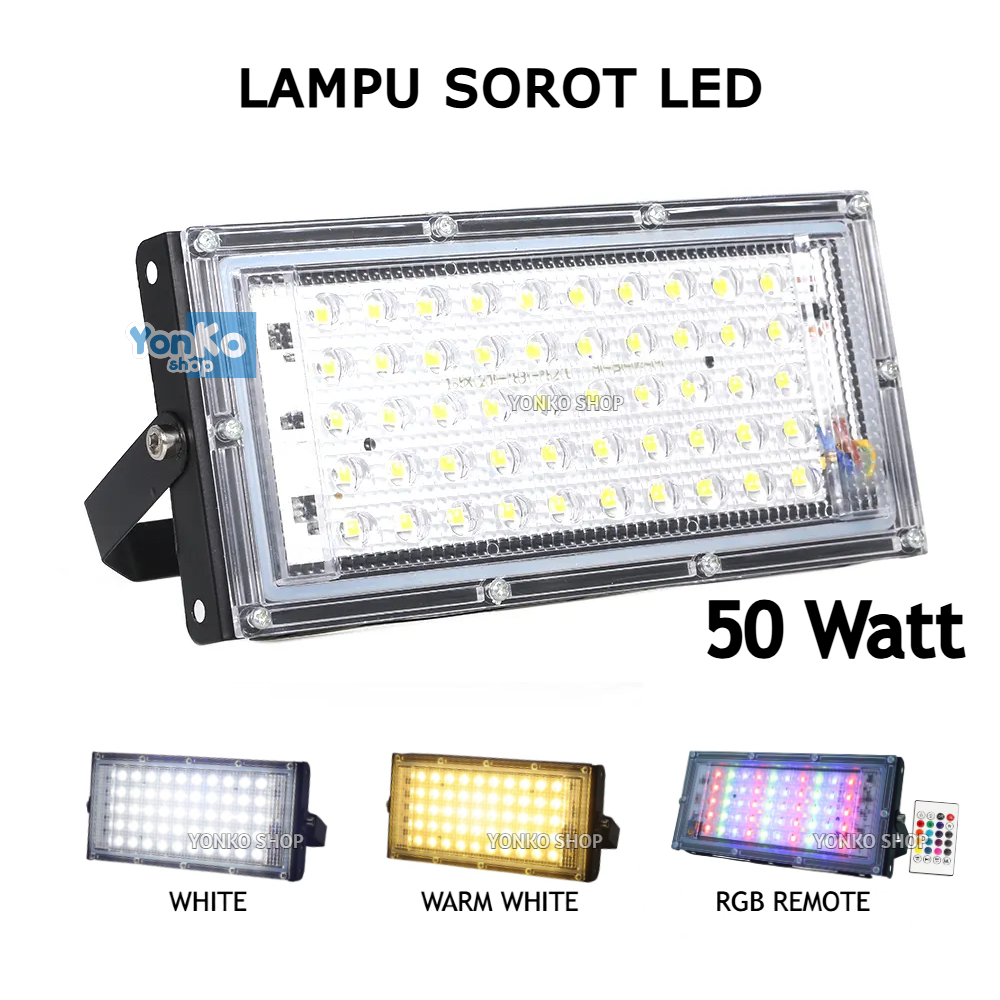 Jual Lampu Sorot LED SMD 50 Watt / Lampu Tembak Floodlight 50W / 50 W DOB Waterproof IP66 ...