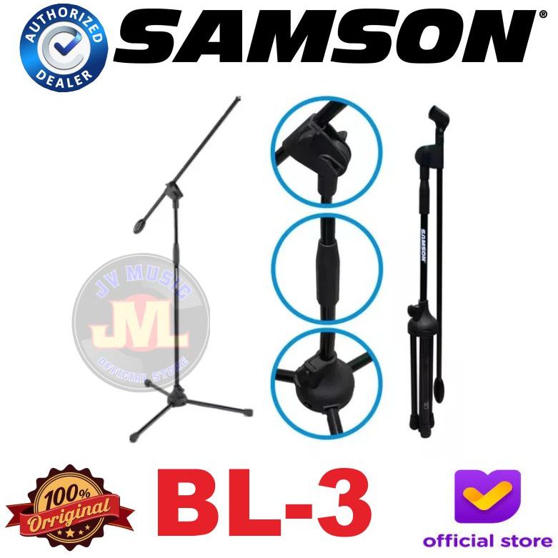 Jual Samson BL3 Stand Microphone Tripod Samson BL-3 Stand Mic | Shopee Indonesia