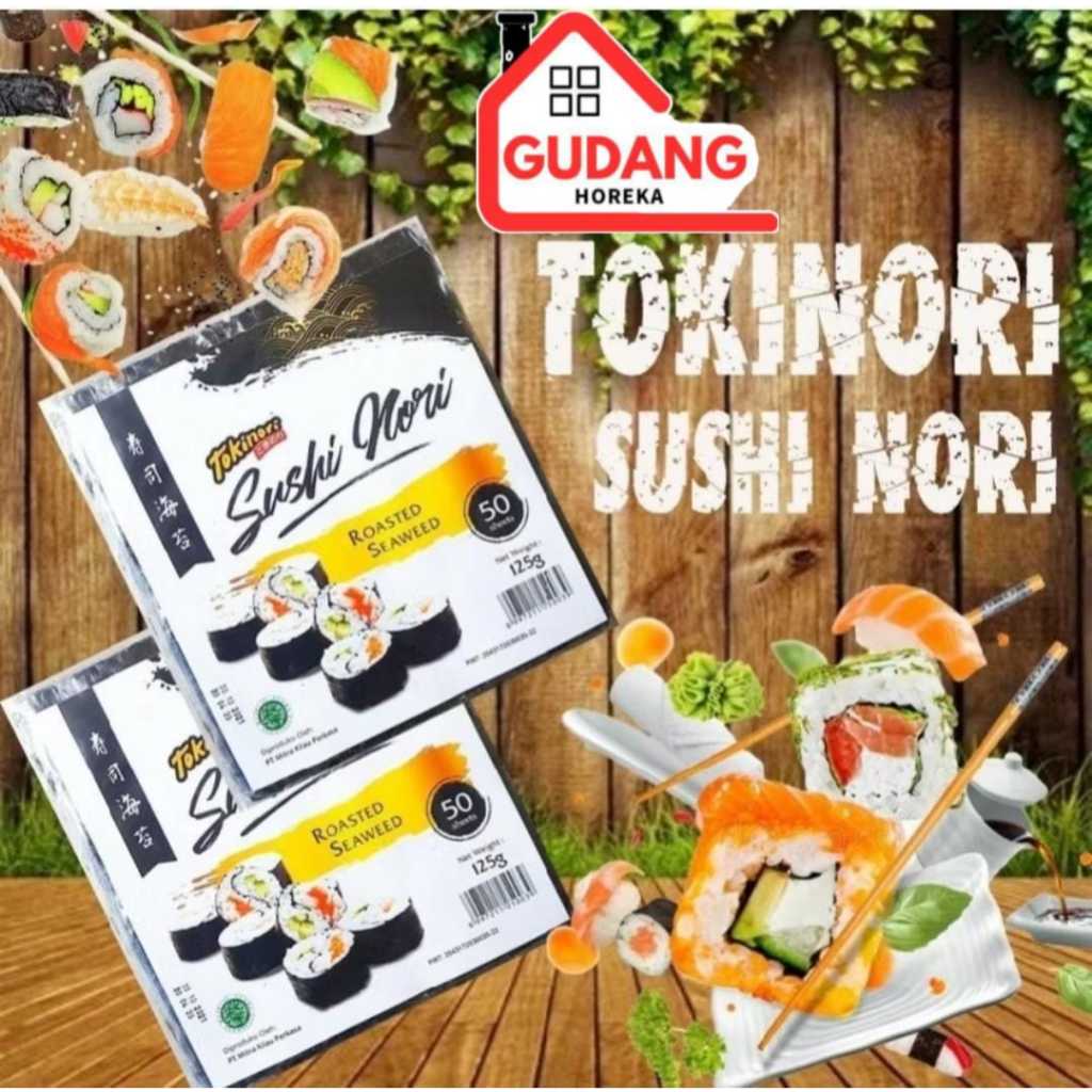 Jual NORI 50 LEMBAR YAKI SUSHI (HALAL) / NORI 50 SHEETS RUMPUT LAUT ...