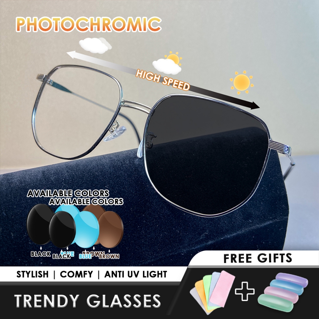 Jual (Free Box & Lap) minus/plus/Normal Kacamata Photocromic / Anti Radiasi / Anti Blueray ...