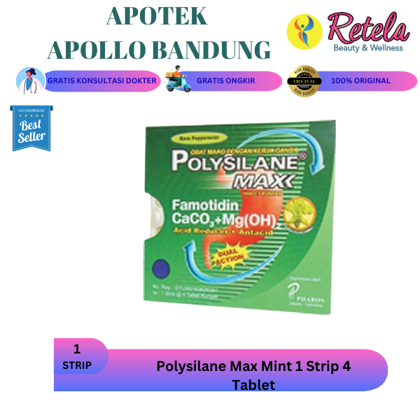 Jual Polysilane Max Mint 1 Strip 4 Tablet | Shopee Indonesia