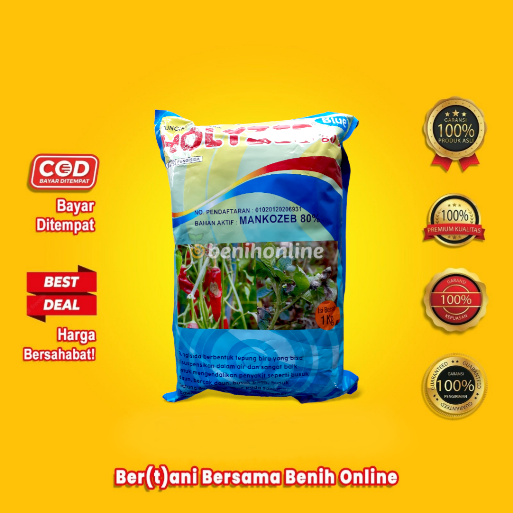 Jual FUNGISIDA HOLYZEB 80 WP 1 KG mancozeb biru | Shopee Indonesia