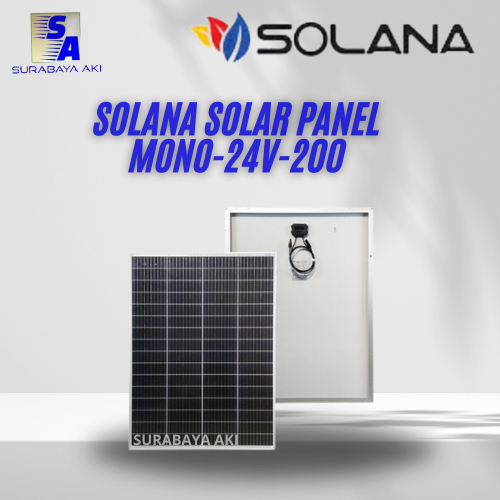 Jual SOLANA MONOCRYSSTALLINE LAR PANEL - MONO 24V 200WATT 200WP SILVER ...