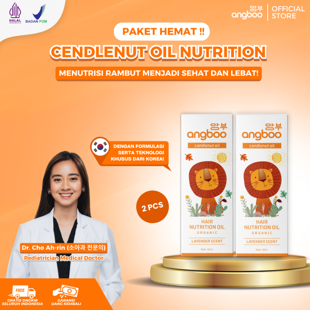 Jual PAKET HEMAT! Angboo Hair Oil 120ml (2pcs) | Hair Care dengan Jojoba & Cendlenut Oil Vitamin ...
