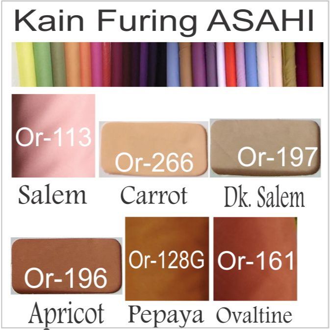 Jual Kain Furing Asahi Orange meteran | Shopee Indonesia