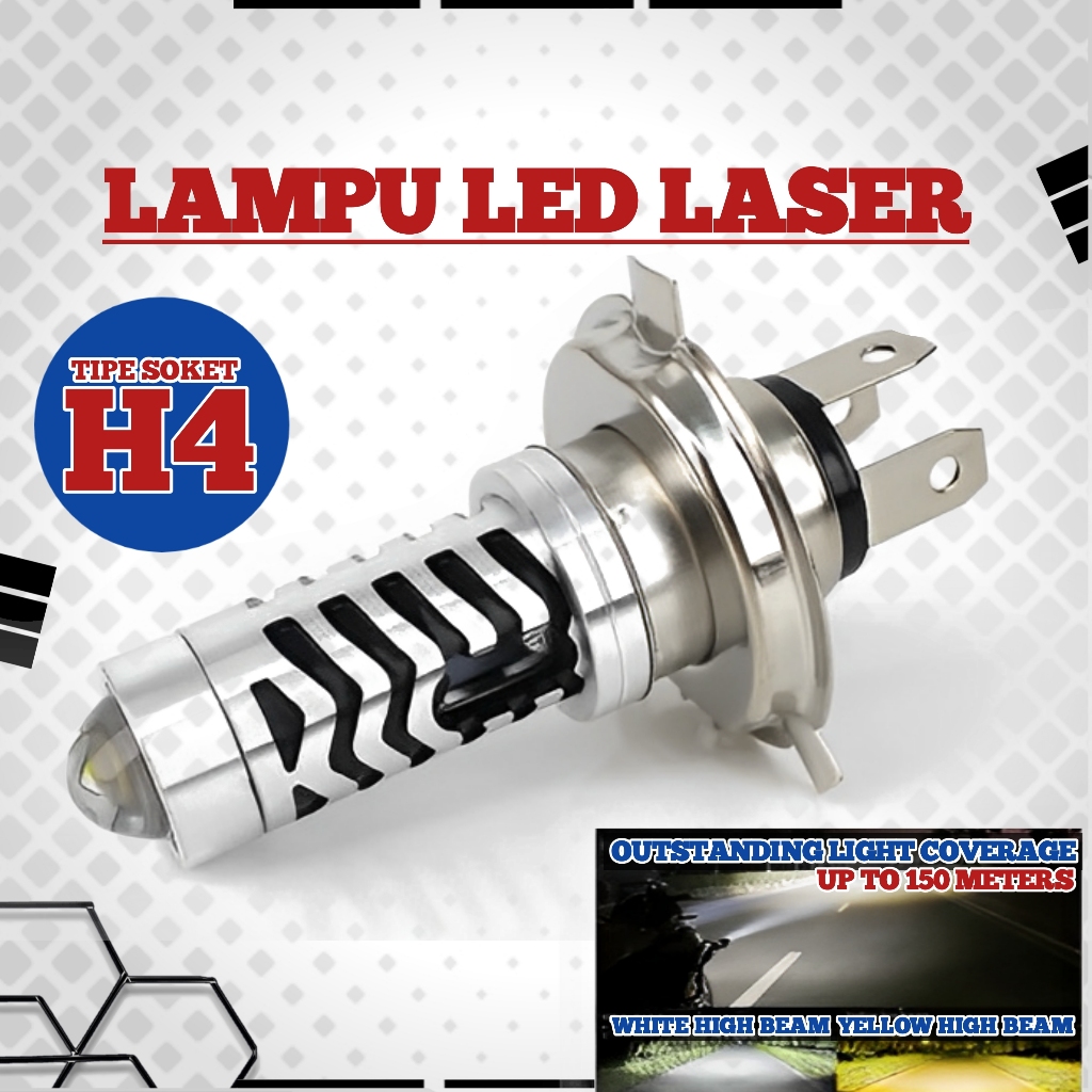 Jual LAMPU LED H4 LASER BOHLAMP H4 MOTOR LED LASER MURAH DAN BERKUALITAS MV55 | Shopee Indonesia