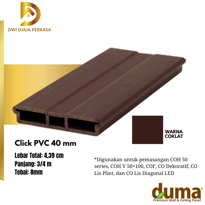 Jual CLICK PVC 40MM - COKLAT | Shopee Indonesia