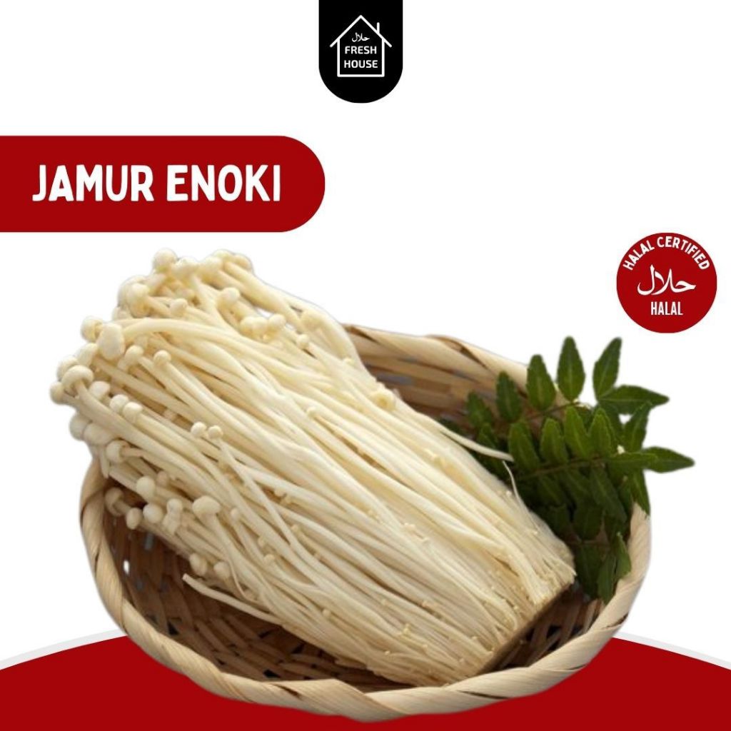 Jual JAMUR ENOKI / MUSHROOM 100G | Shopee Indonesia