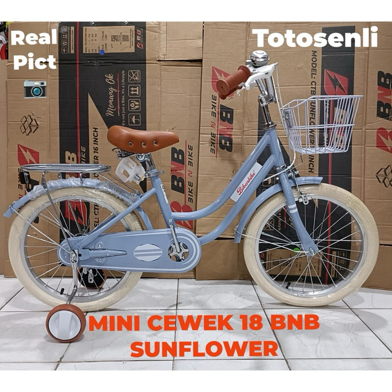 Jual sepeda anak cewek mini 18 inch BNB SUNFLOWER UKURAN 18 inch ada ...