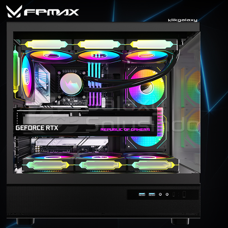 Jual FPMAX CRYSTAL Z8 Black Tempered Glass ATX Gaming Case | Shopee ...
