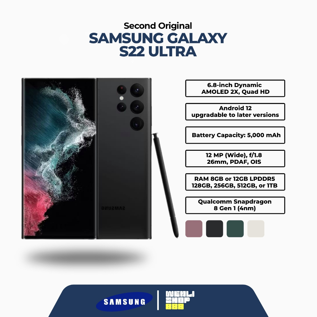 Jual Samsung Galaxy S22 Ultra 5G SECOND ORIGINAL | Shopee Indonesia
