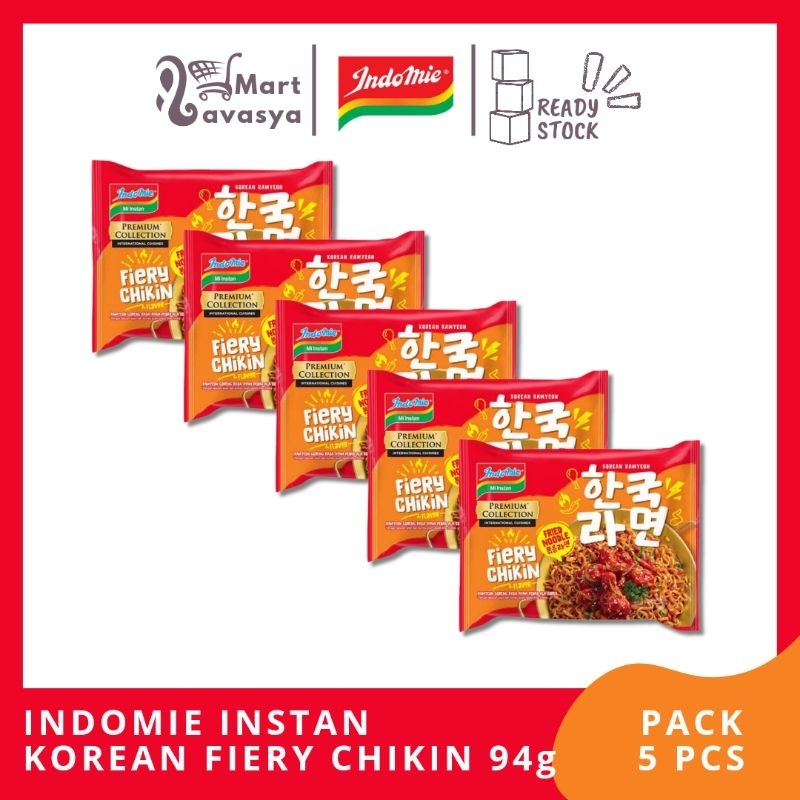 Jual INDOMIE GORENG KOREAN FIERY CHIKIN 94g - 1 PACK ISI 5 PCS - KOTA ...