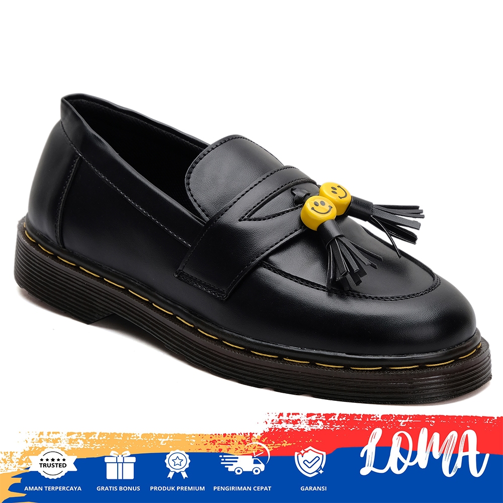 Jual LOMA SMILE Sepatu Docmart Loafer Unisex Smile Nyaman & Stylish ...