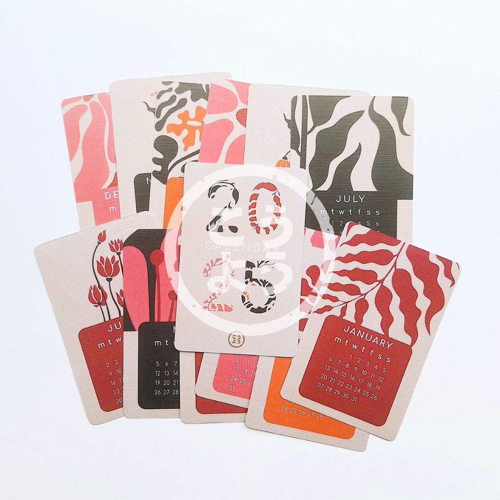 Jual Calendar Mini Aesthetic 2025 untuk Jurnal / Scrapbook (Pack C25 ...