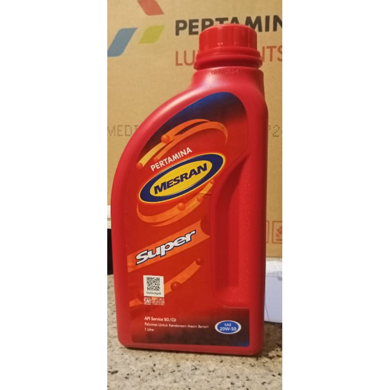 Jual Oli Mesran Super SAE 20W - 50 1 LITER service SG/ CD | Shopee ...