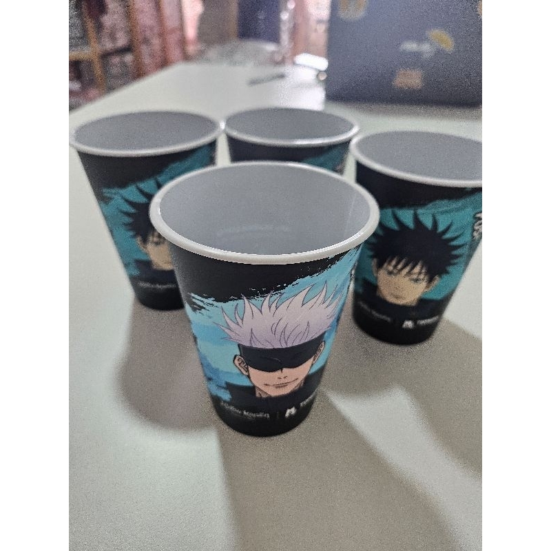 Jual Gelas Cup + Tutup Tomoro x JJK Gojo, Megumi, Nobara, Yuuji ...